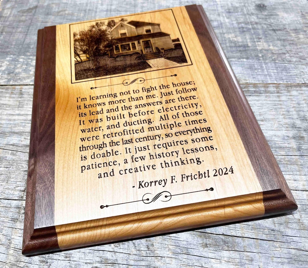 Custom Engraved Plaque Personalized Two Tone Wooden Plaque - Engraving ...
