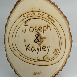 Tree Slice With Custom Engraving Wooden Sign Custom Sign | Etsy Canada
