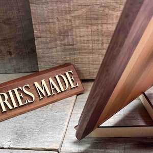 Custom Engraved Plaque Personalized Two Tone Wooden Plaque - Engraving ...