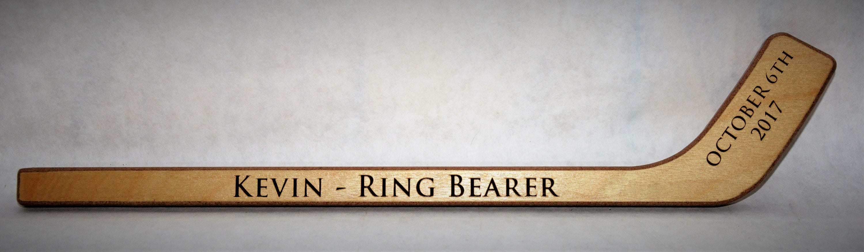 1 Personalized Mini Hockey Stick Ring Bearer Gift Groomsman - Etsy