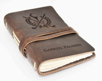 Engraved Leather Golf Log Laser Engraved Personalized Diary | Etsy