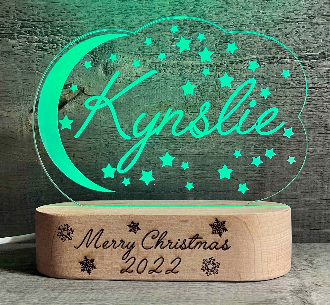 Custom Name Night Light, 7 Colors Personalized Night Light Baby Name ...