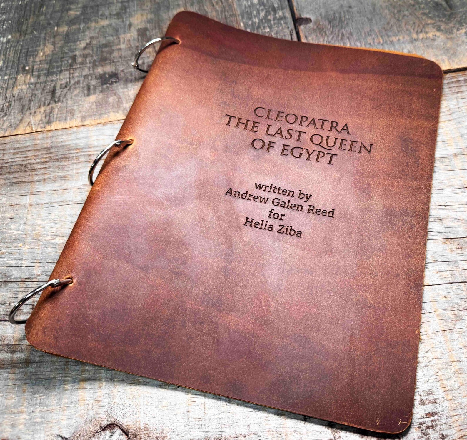 Custom Engraved Leather Script Binder – Personalized Screenplay Binder ...