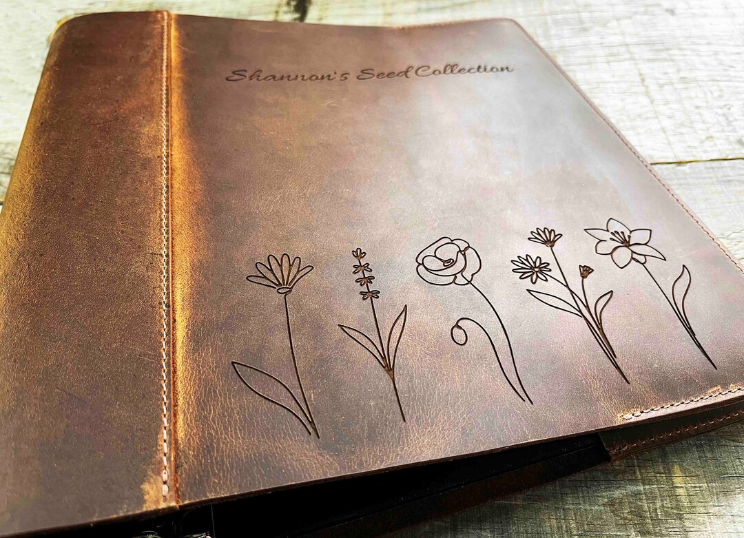 Premium Leather Binder Cover Custom Engraved and Personalized by Laser ...
