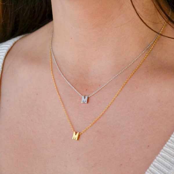 M Necklace - Etsy