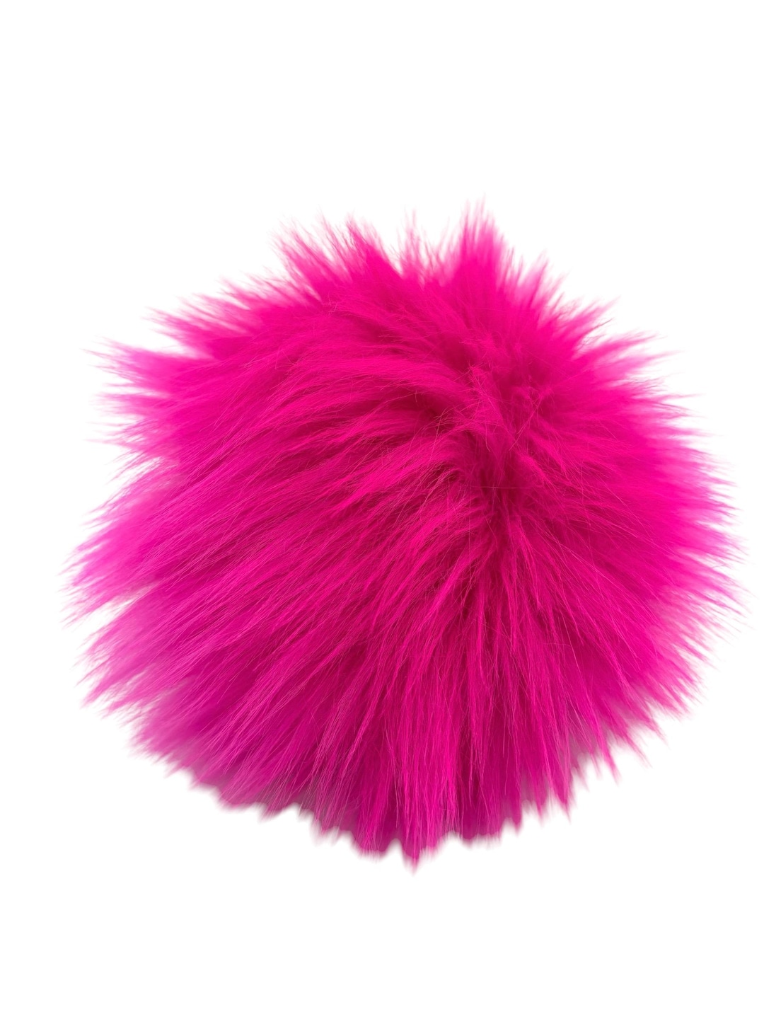 Neon Hot Pink Faux Fur Pom | Pink Fur Pom | Faux Fur Pom Pom| Luxurious ...