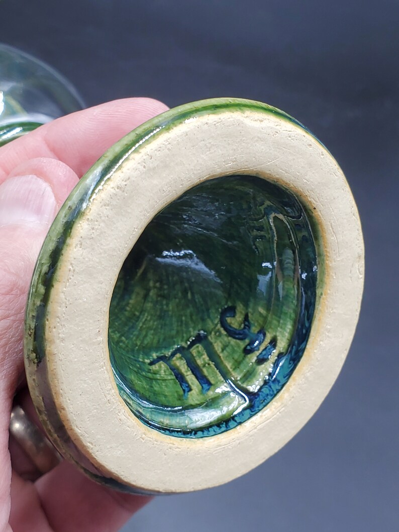 Set of two Handmade Pottery Wine Glasses - Etsy