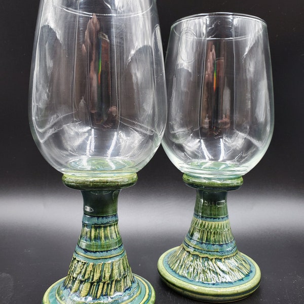 Stoneware Wine Glass - Etsy