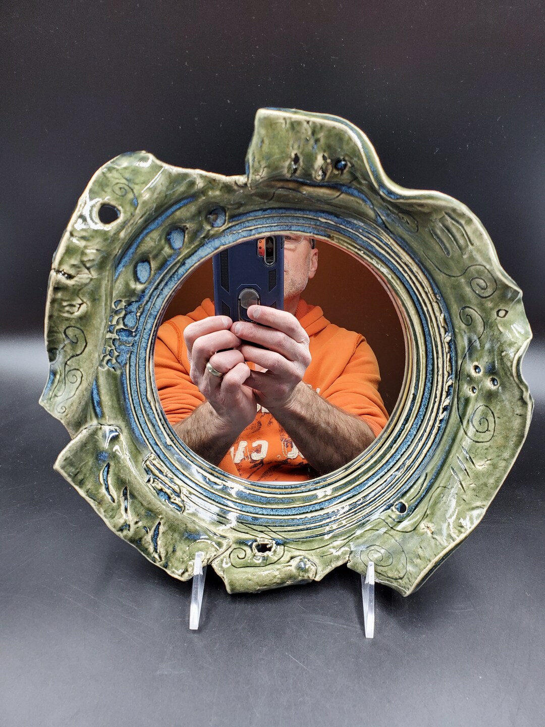 Whimsical Mirror Handmade Studio Pottery Made on Potters - Etsy