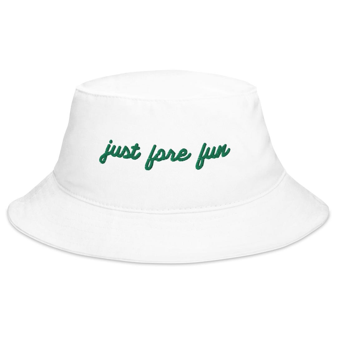 Just Fore Fun Embroidered Bucket Hat: Women's Golf Apparel - Etsy