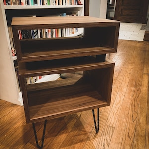 The Stack Nightstand Mid Century Nightstand/side Table - Etsy