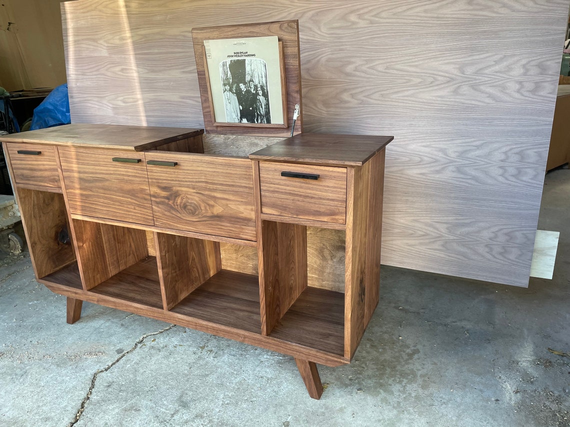 The Modern Hi-fi Stereo and Record Player Credenza Console | Etsy