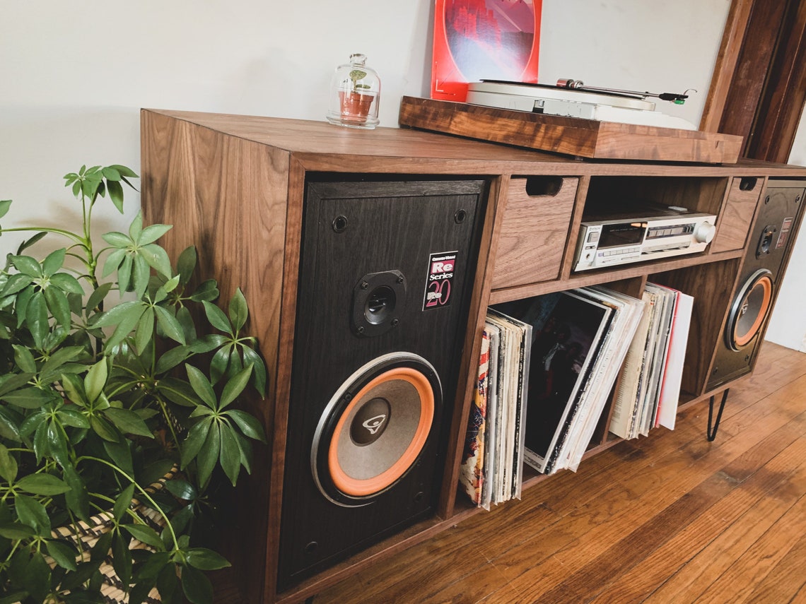 Mid Century Console Record Player Console - Etsy Canada