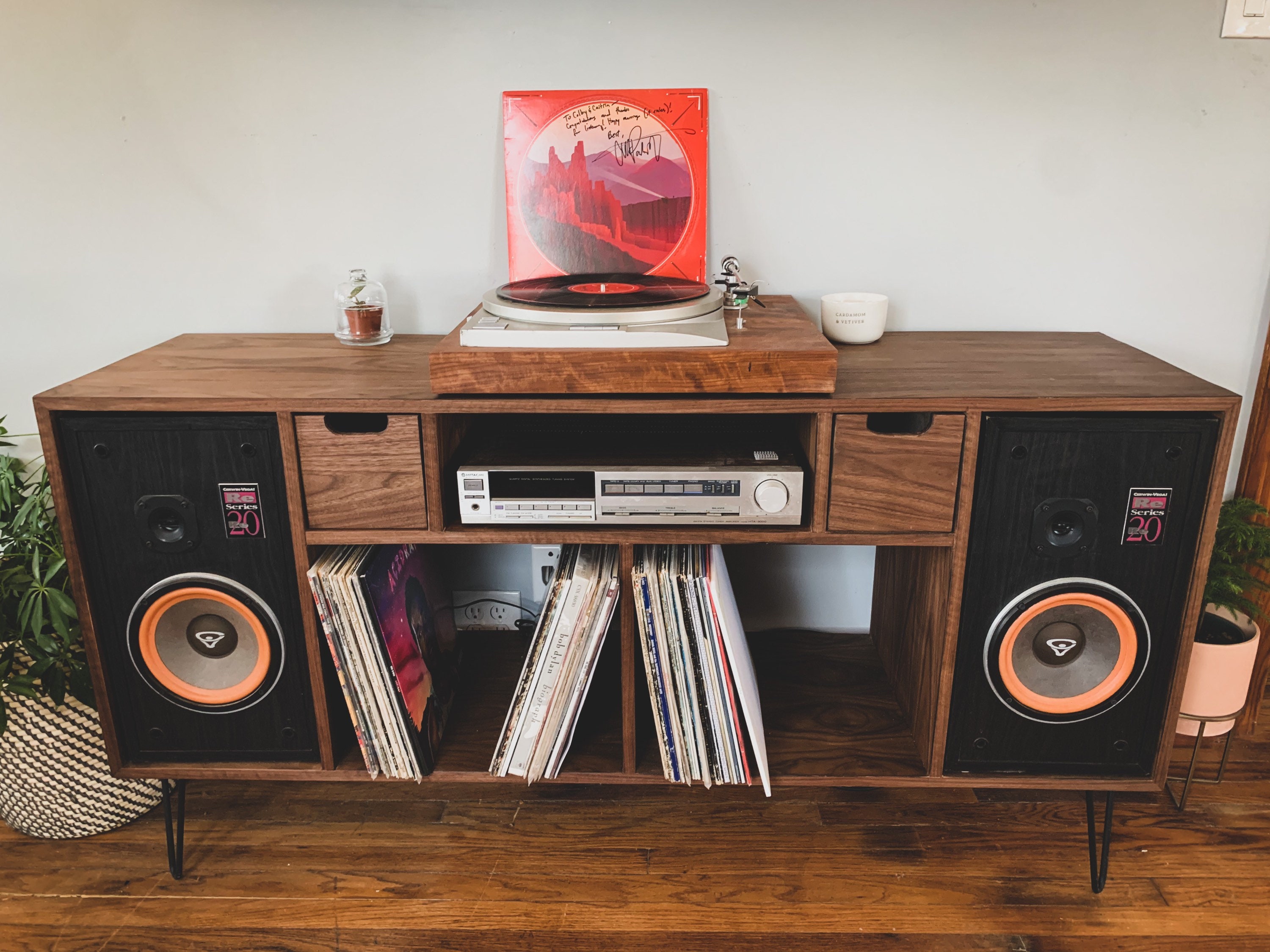 Mid Century Console | Record Player Console - Etsy