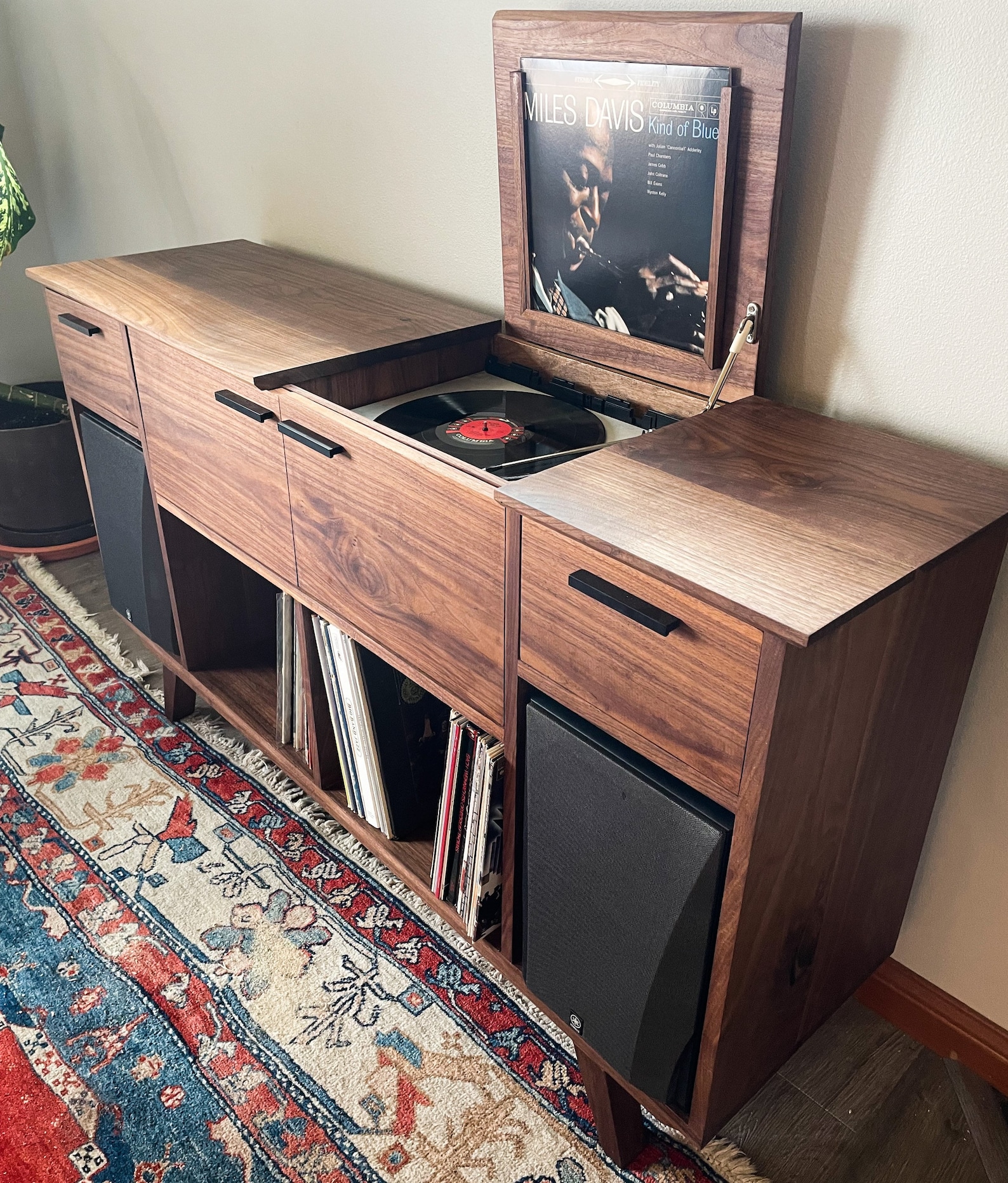 The Modern Hi-fi Stereo and Record Player Credenza Console | Etsy