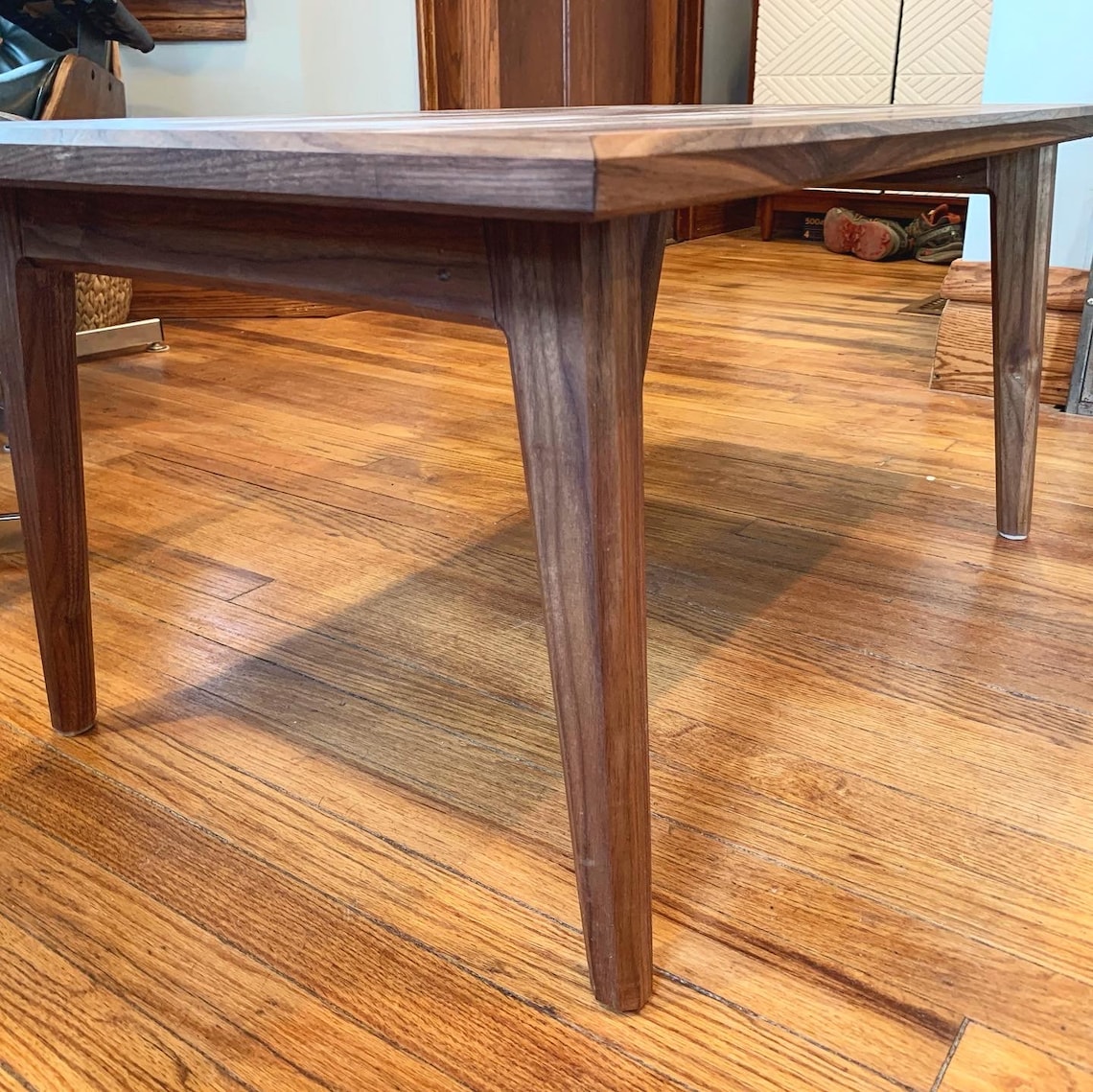 Walnut Butcher Block Coffee Table - Etsy