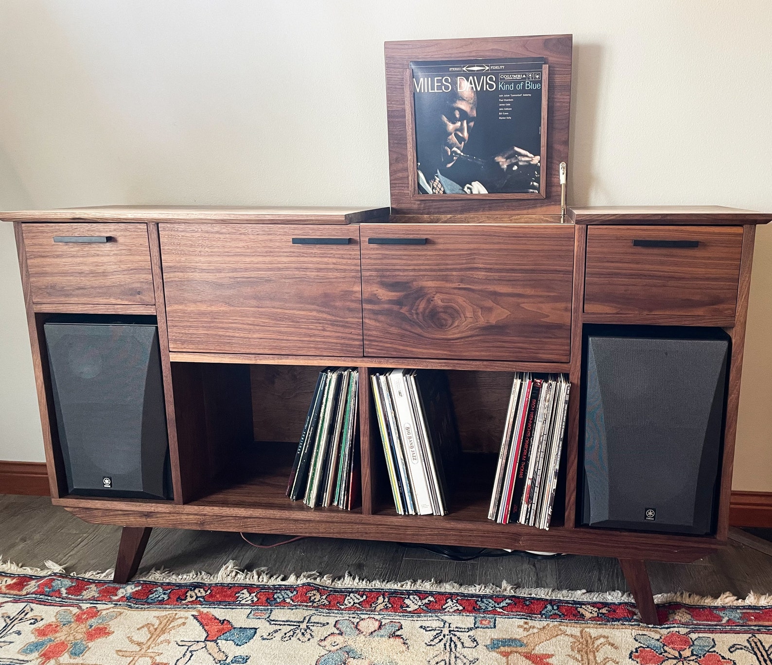 The Modern Hi-fi Stereo and Record Player Credenza Console | Etsy