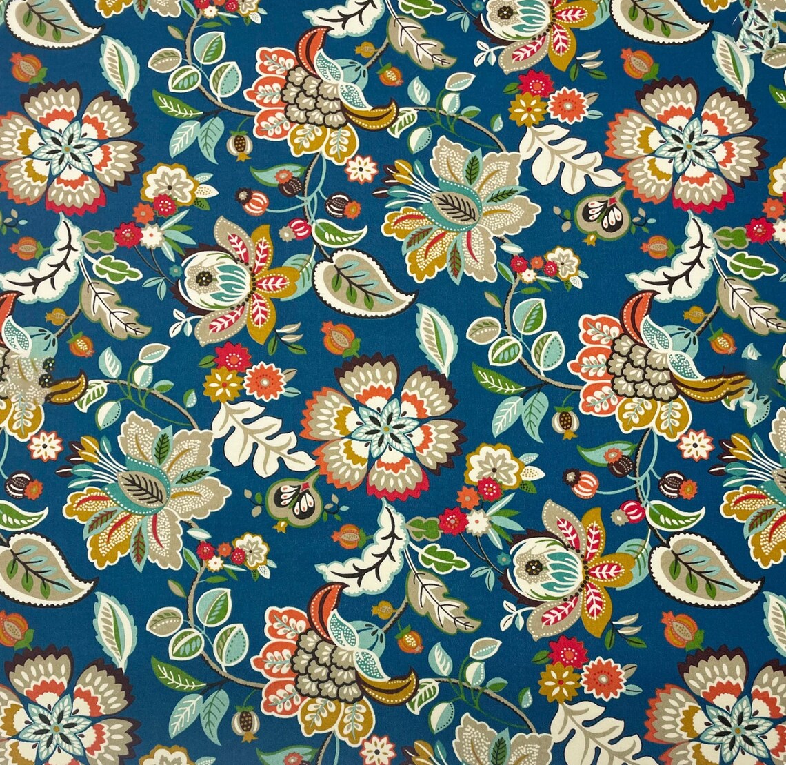 Outdoor Fabric by the Yard Telfair Peacock - Etsy