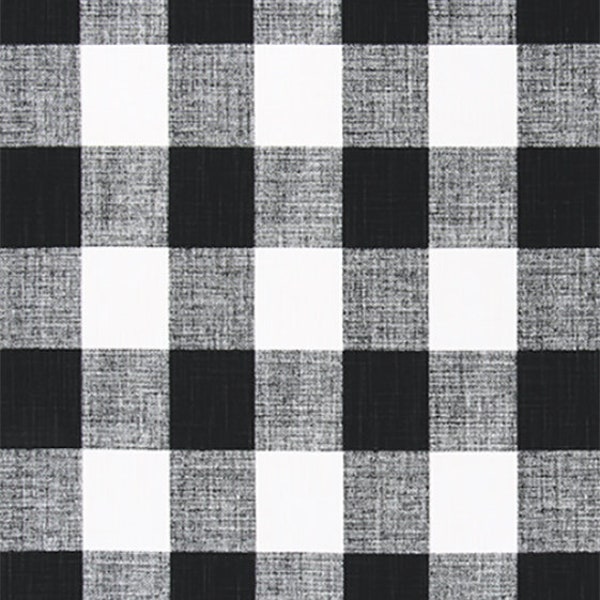 Black and White Check Fabric - Etsy