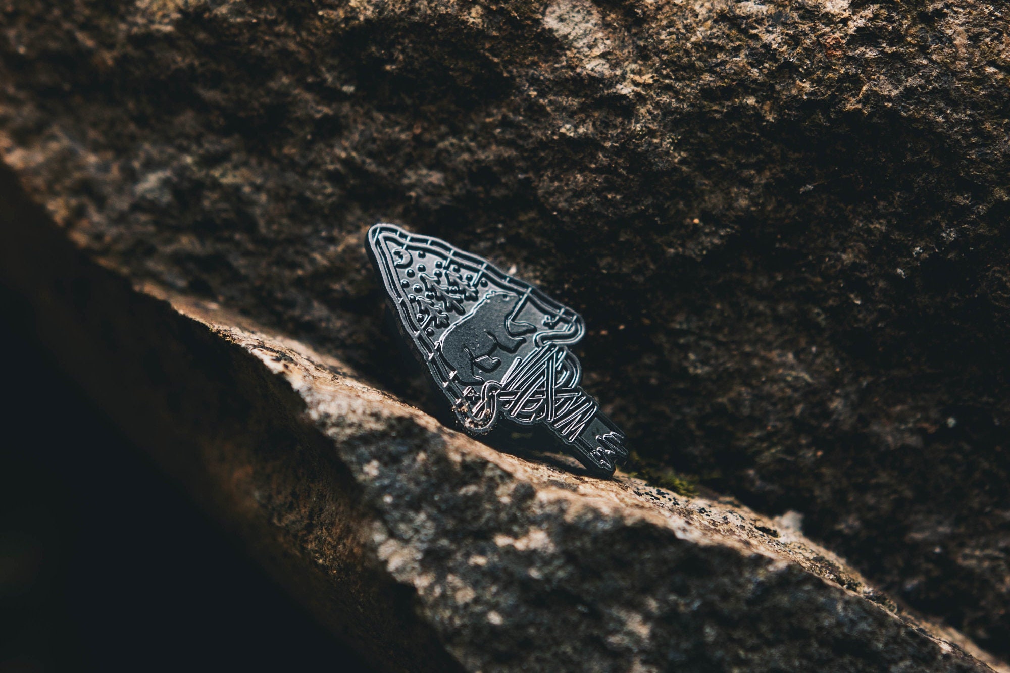 Enamel Pin Black on Black the Great Black Bear - Etsy