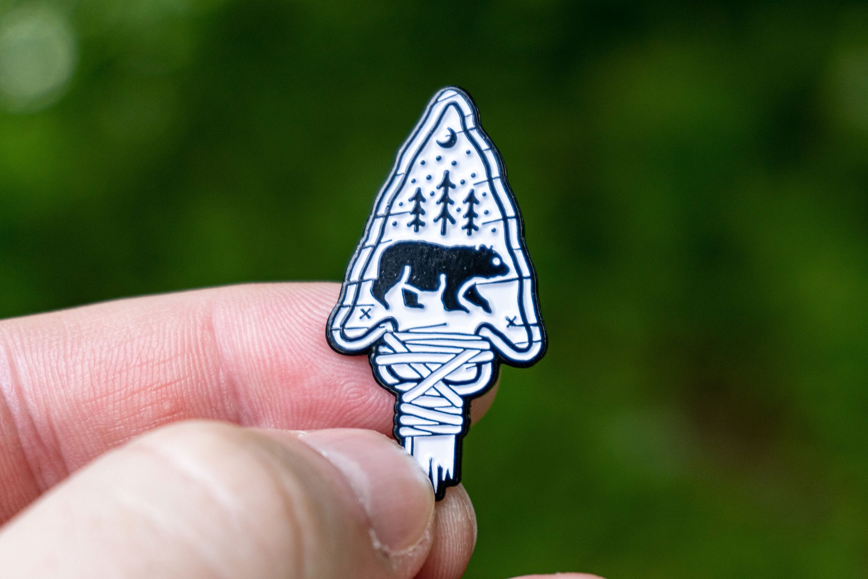 Enamel Pin Bear Arrowhead the Great Black Bear - Etsy Canada