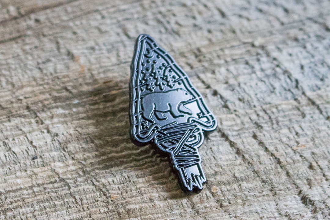 Enamel Pin Black on Black the Great Black Bear - Etsy