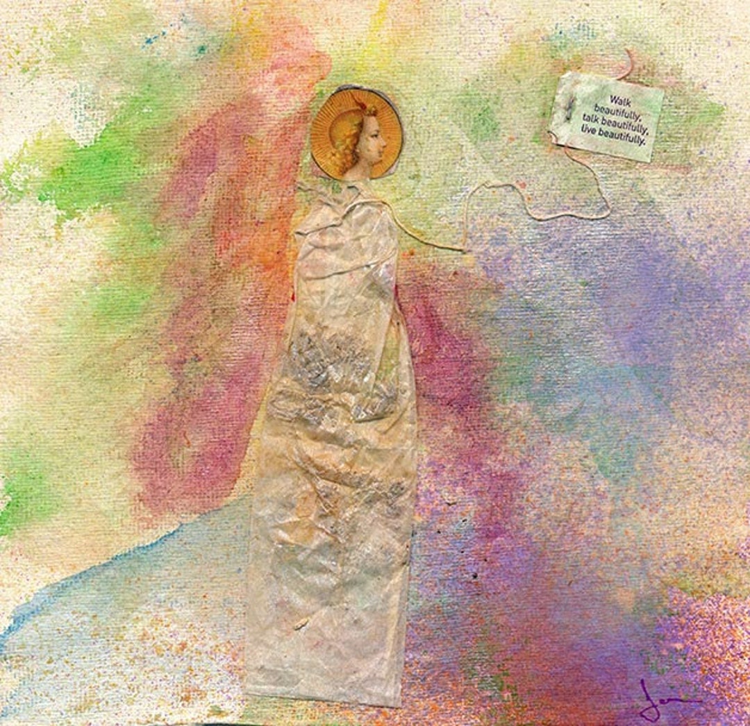 Live Beautifully Collage Angel Collage Spiritual Art Inspirational ...