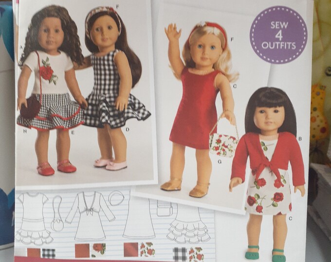 Simplicity 8536 - American Girl 18" Doll Clothes - Etsy