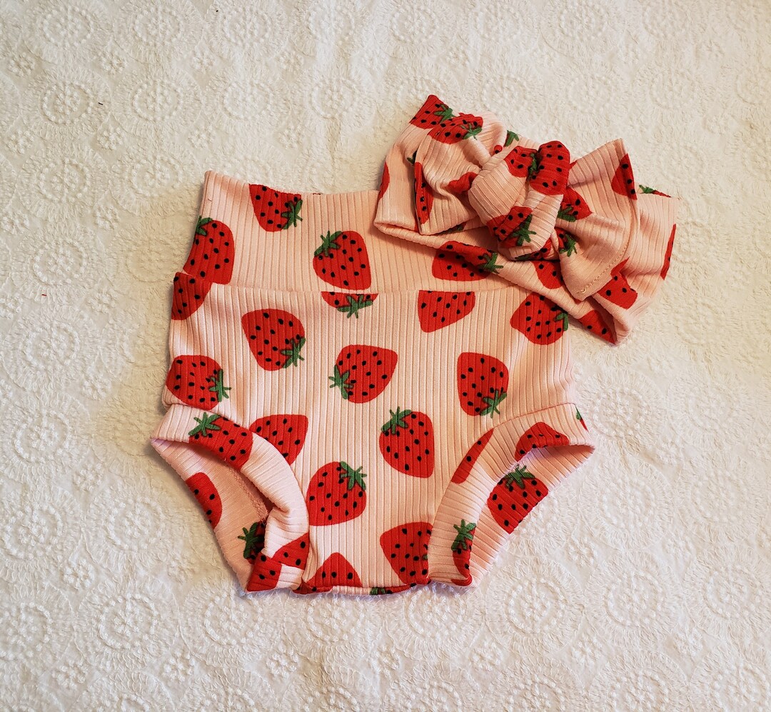 Strawberry High Waisted Bummies - Etsy