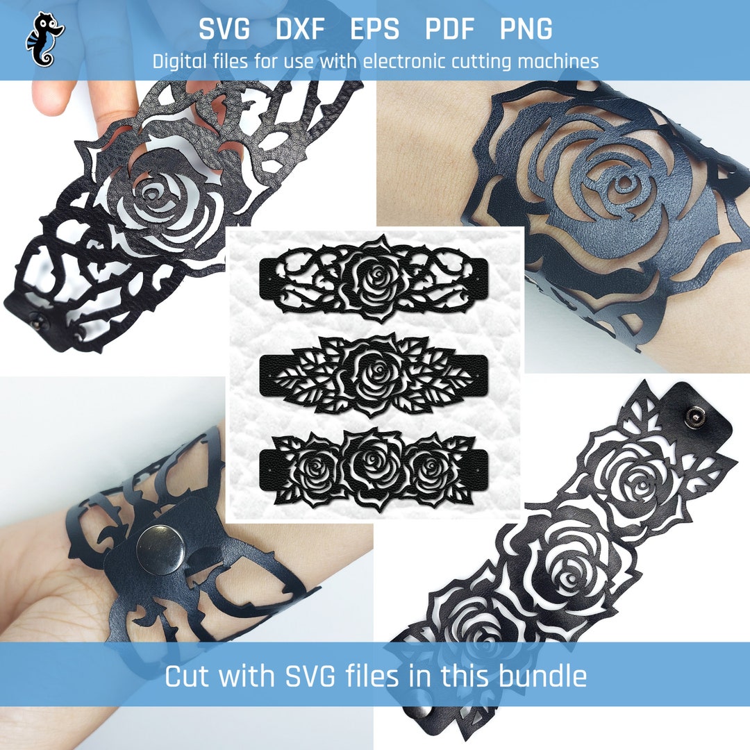 Leather Bracelet SVG Cut File Cuff Bracelet SVG Cut File Cricut Laser ...