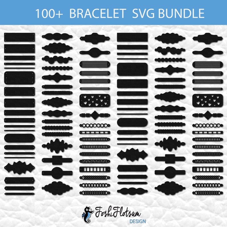 106 Bracelet SVG Bundle, Leather Bracelet SVG, Bracelet SVG, Glowforge File, Bracelets Cut Files ...