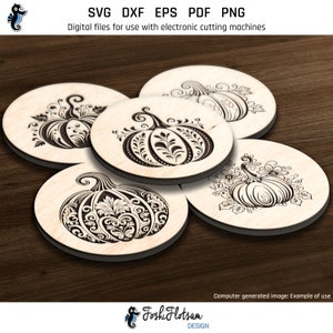 25 Coaster SVG | Fall SVG Bundle | Laser Cut Files | Laser Engrave File ...