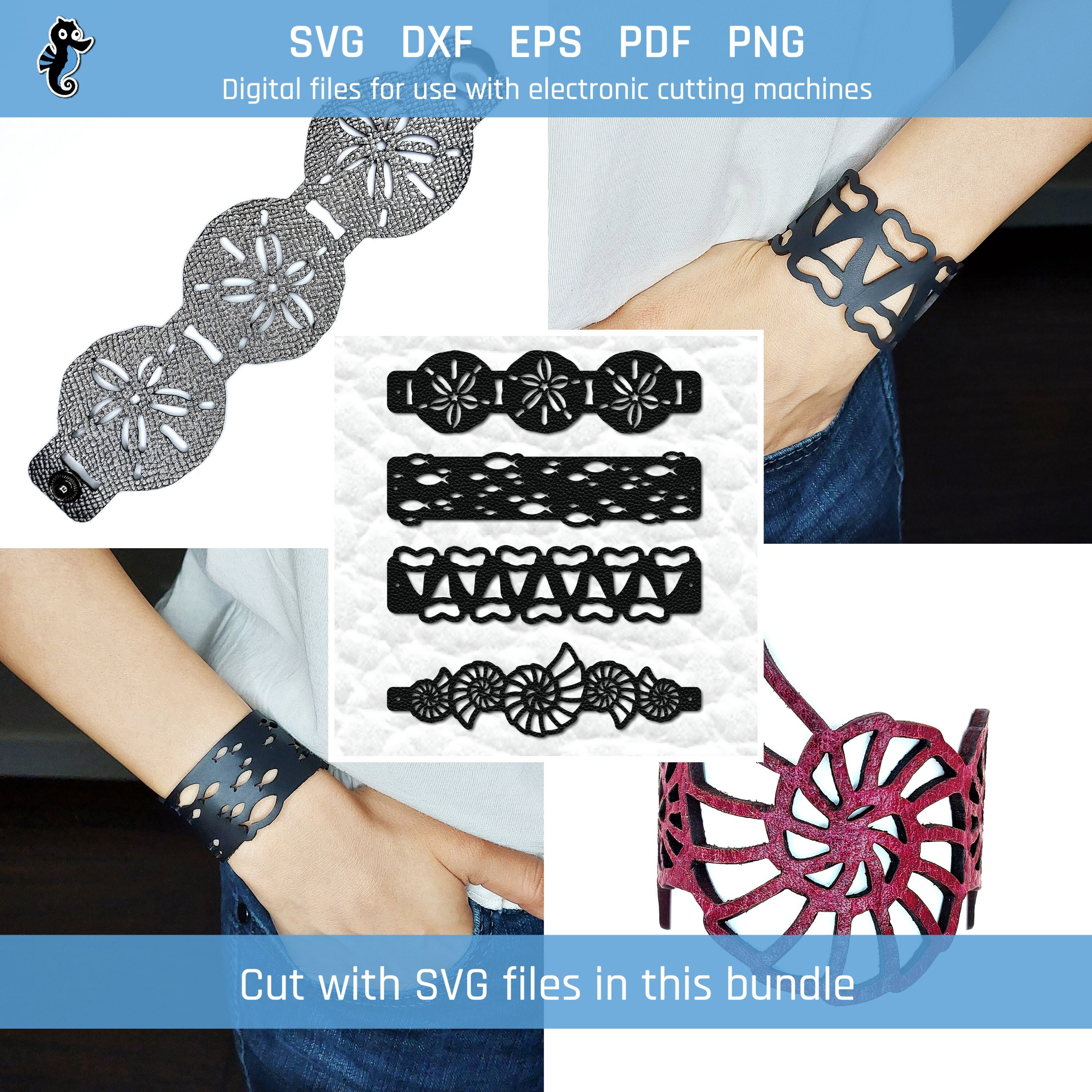Leather Bracelet SVG Leather Template Bracelet SVG Bracelet File ...