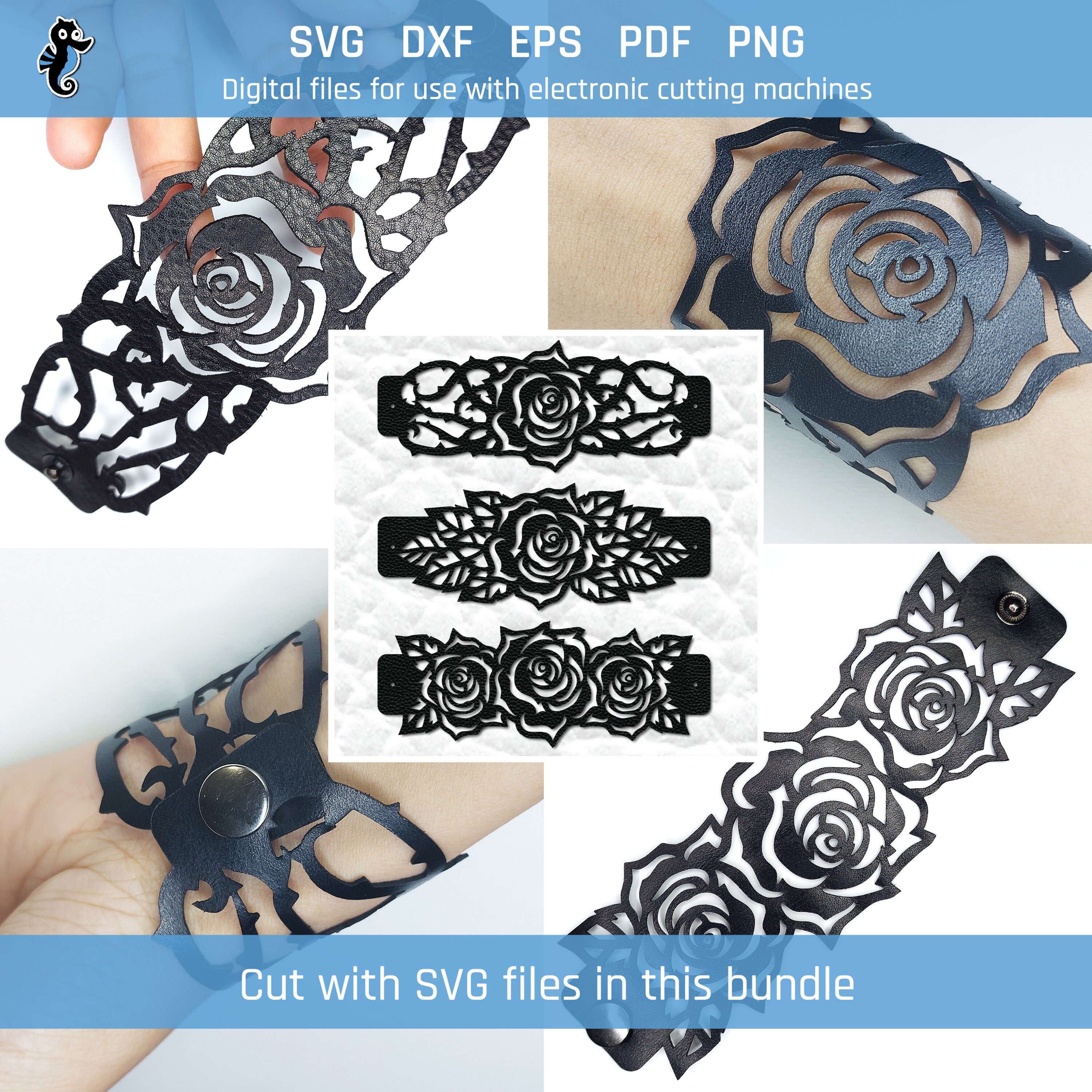30 Bracelet SVG Bundle Leather Bracelet SVG Cut File Cuff Bracelet SVG ...