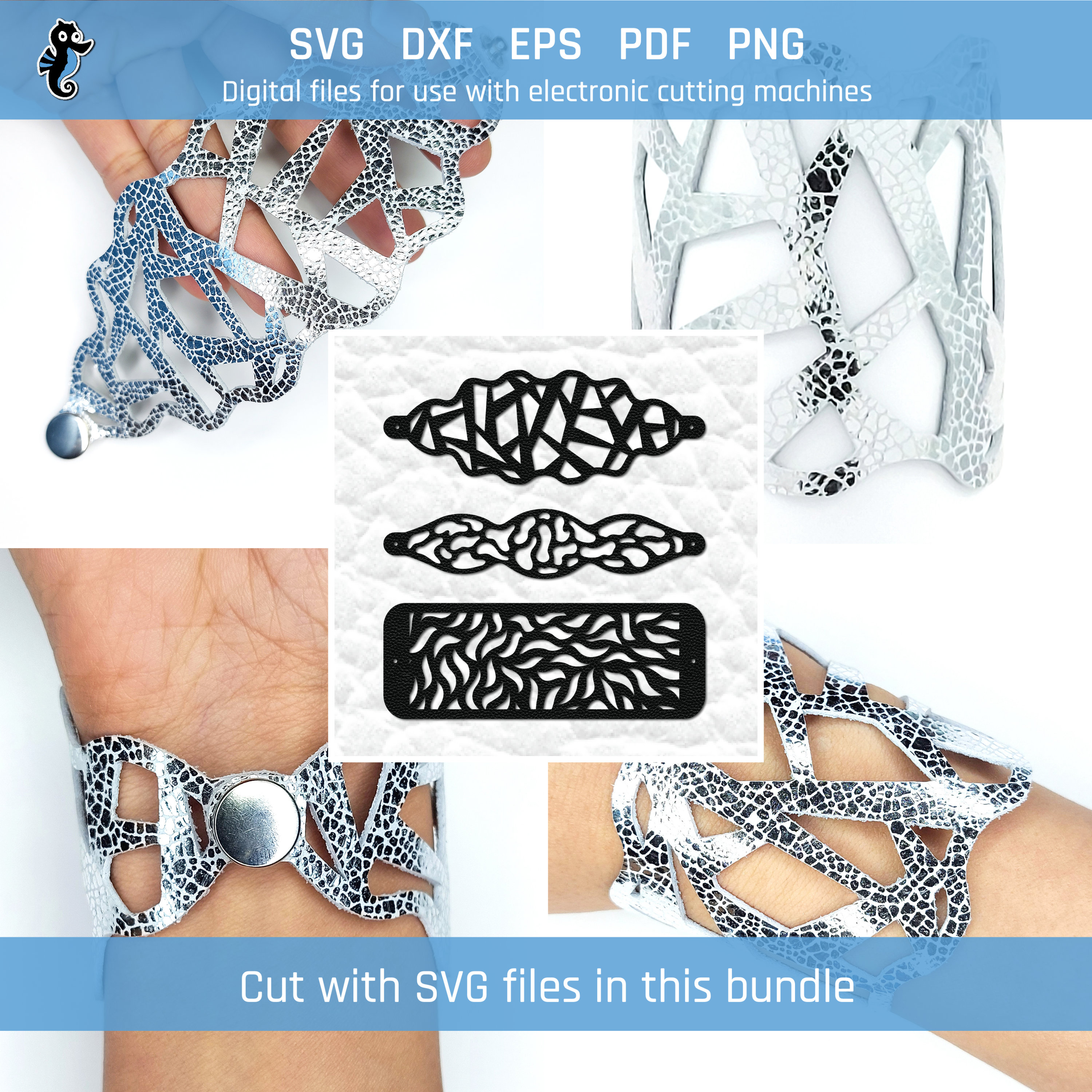 30 Bracelet SVG Bundle Leather Bracelet SVG Cut File Cuff Bracelet SVG ...