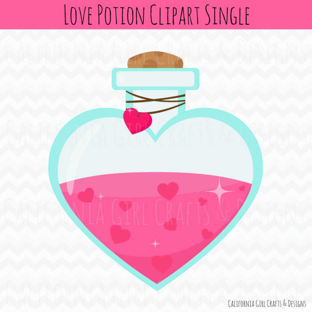Valentine's Love Potion Clipart Single - PNG & JPG - Etsy
