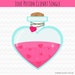 Valentine's Love Potion Clipart Single - PNG & JPG - Etsy