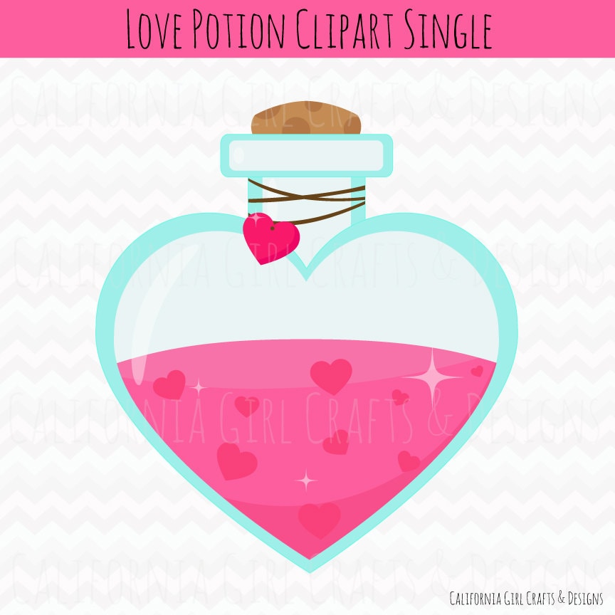 Valentine's Love Potion Clipart Single PNG & JPG - Etsy New Zealand
