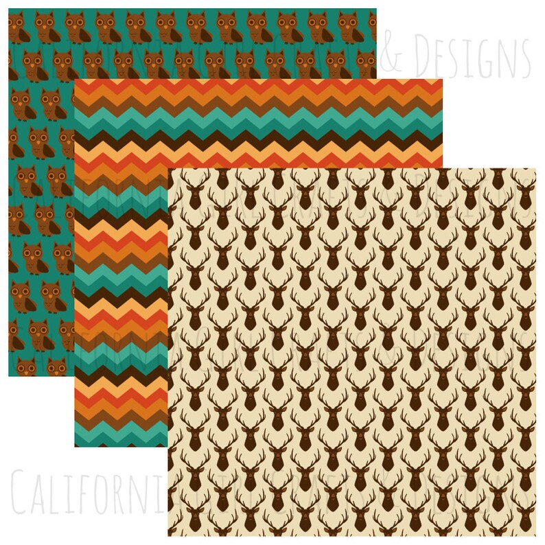 Hipster Patterns Digital Paper Instant Digital Download - Etsy