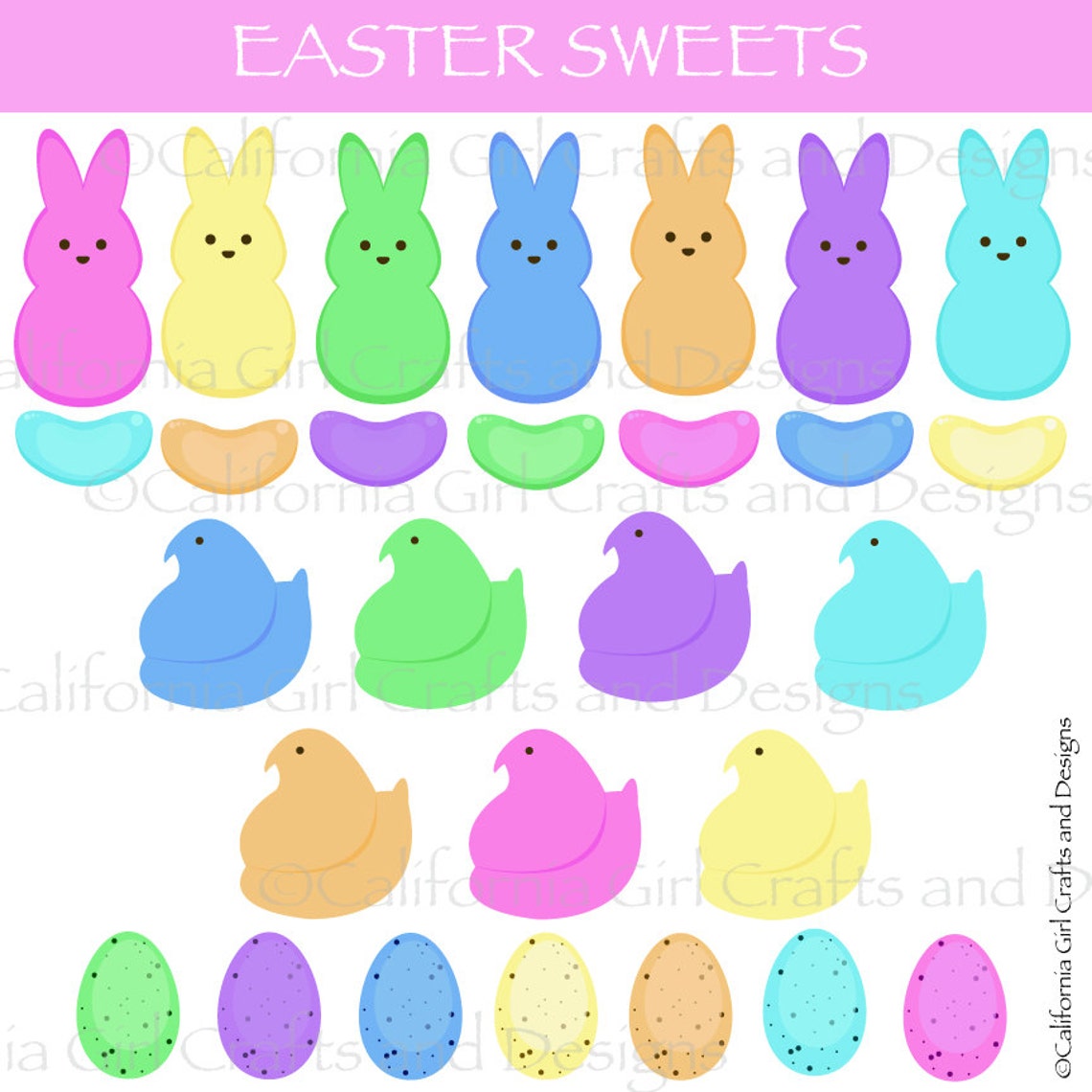 Easter Sweets Candy Clipart - Instant Digital Download - Original Clip ...