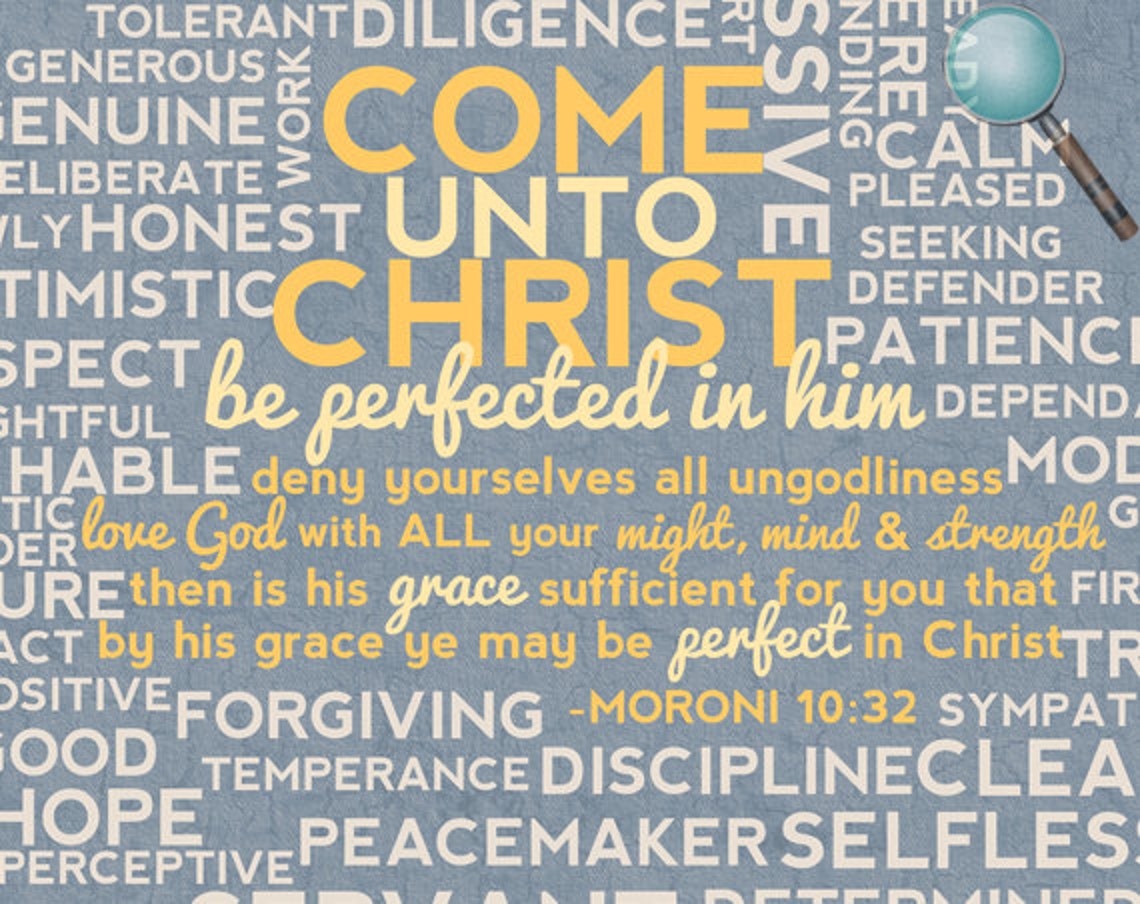Set of 6 Come Unto Christ Printable up to 11x14 2014 LDS Mutual Theme ...