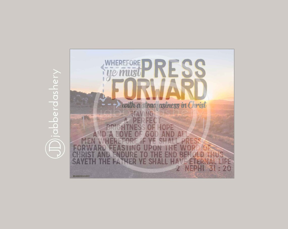 Press Forward Saints Steadfastness in Christ Printable 2016 LDS Mutual ...
