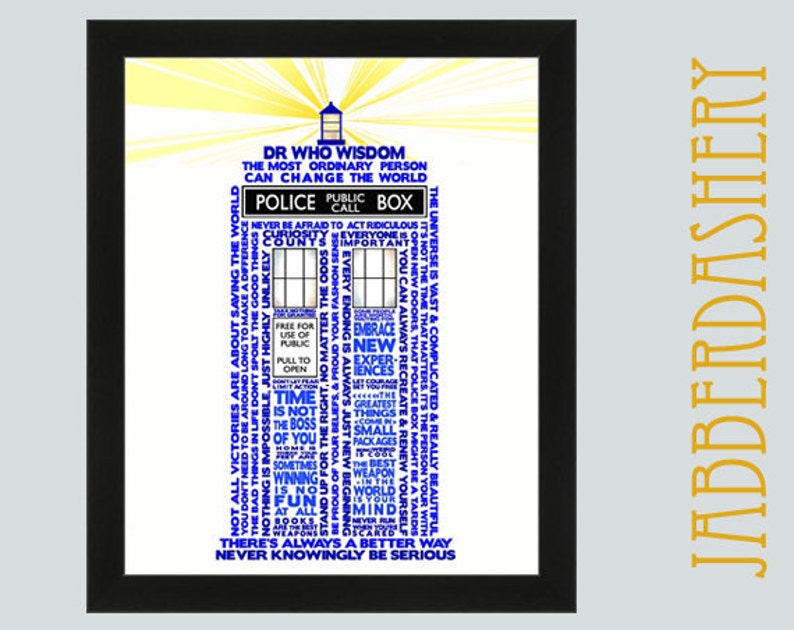 TARDIS Wisdom of Doctor Who 8x10 Digital Download Printable Quotes ...