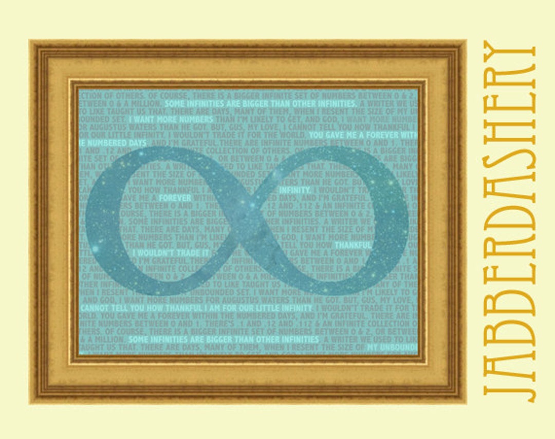 Our Little Infinity "the Fault in Our Stars" Quote Print 8x10 Printable ...