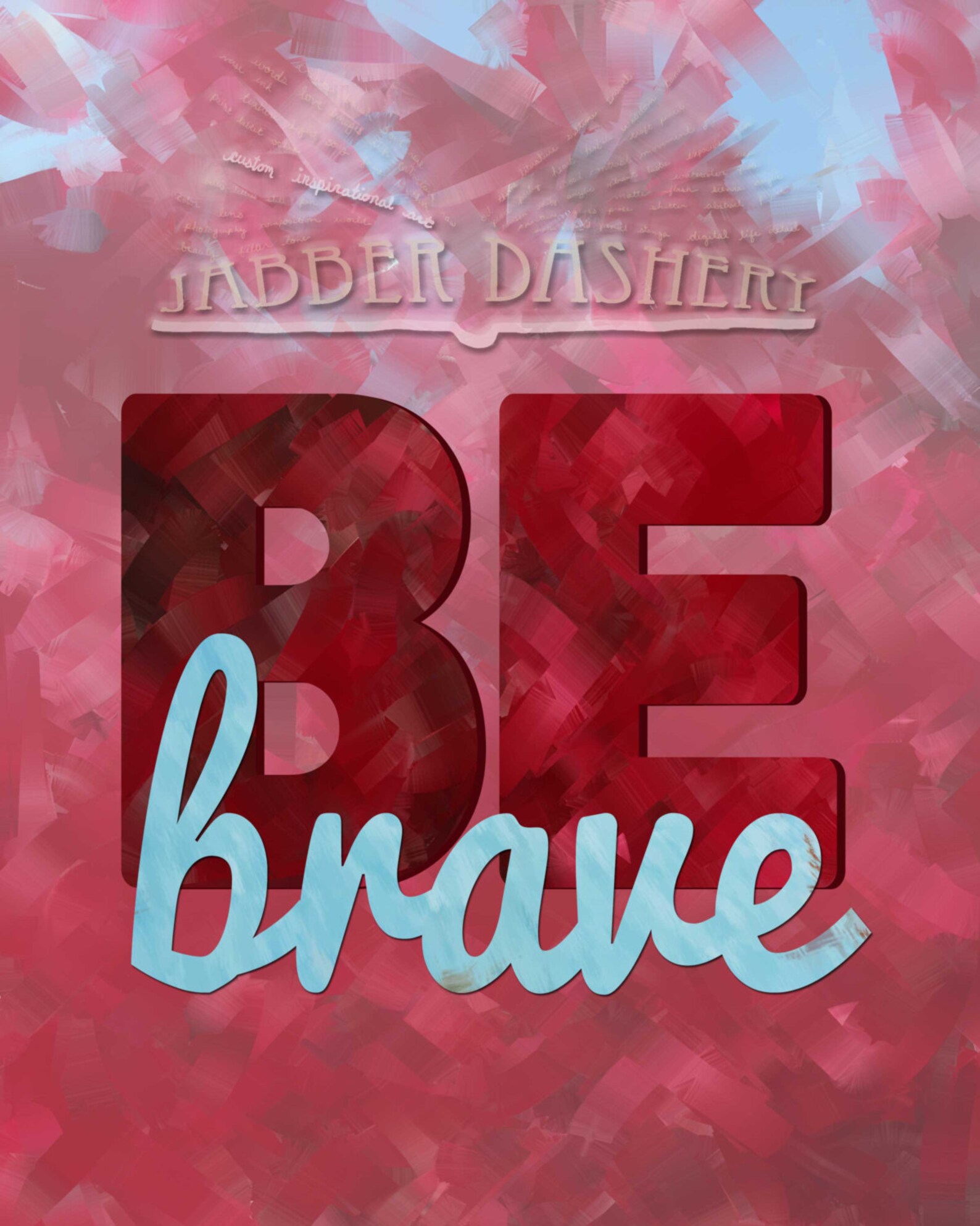 Be Brave Fine Art up to 11x14 Printable Digital Painting Adventure Red ...