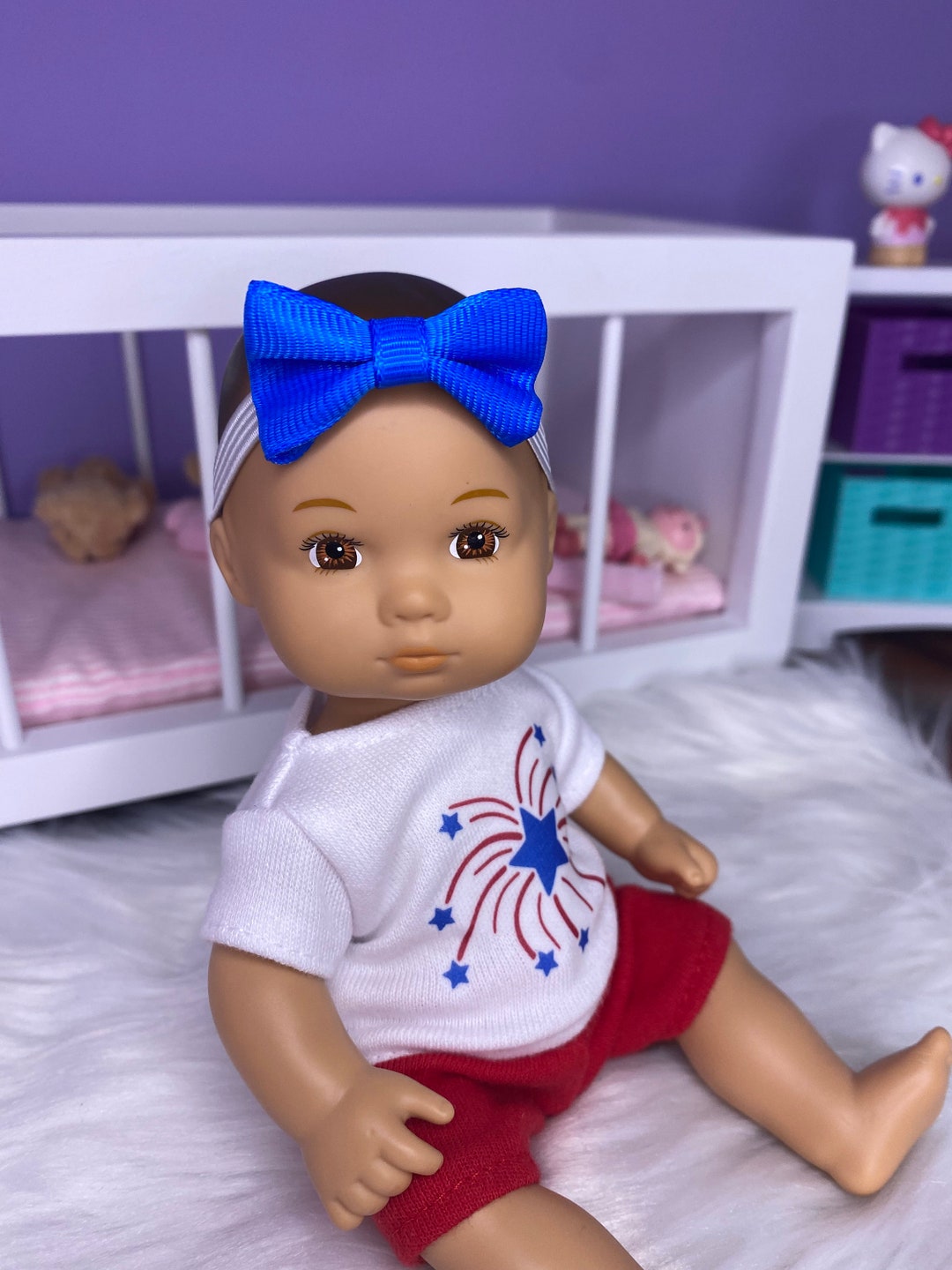 8 Inch Baby Doll Headband, Made to Fit, American Girl 8 in Little Bitty ...