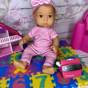 8 Inch Pink Doll Outfit, Made to Fit, Caring for Baby or Little Bitty ...