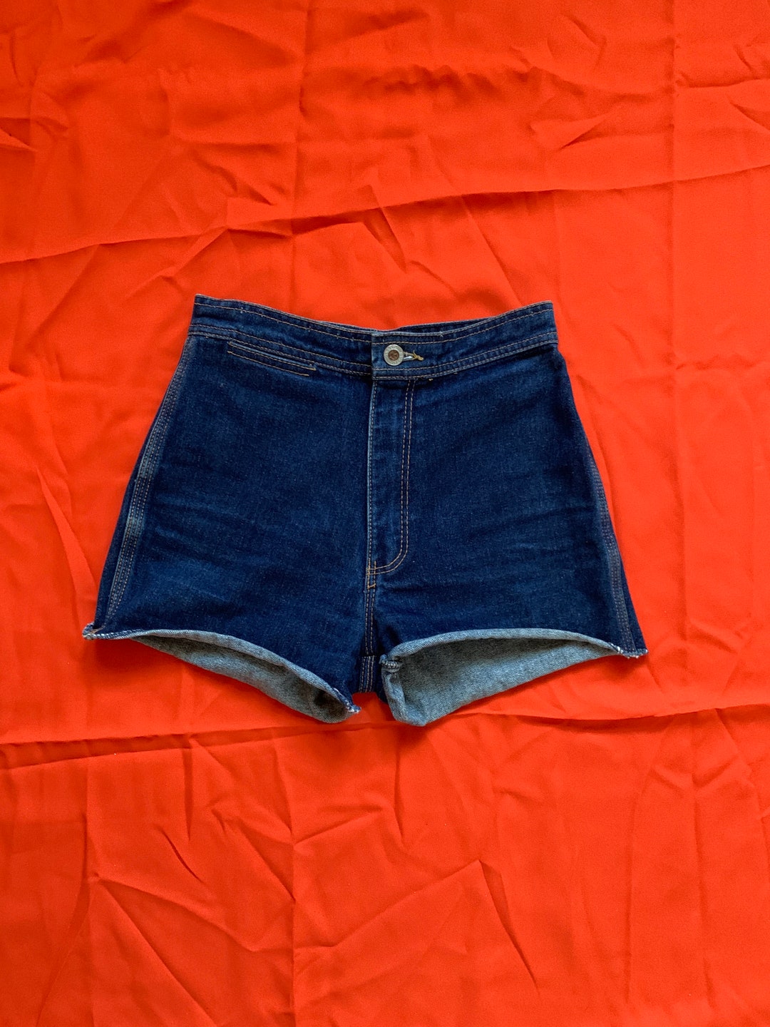 Vintage High Waisted Shorts Daisy Dukes High Rise Denim Short Xxs Etsy