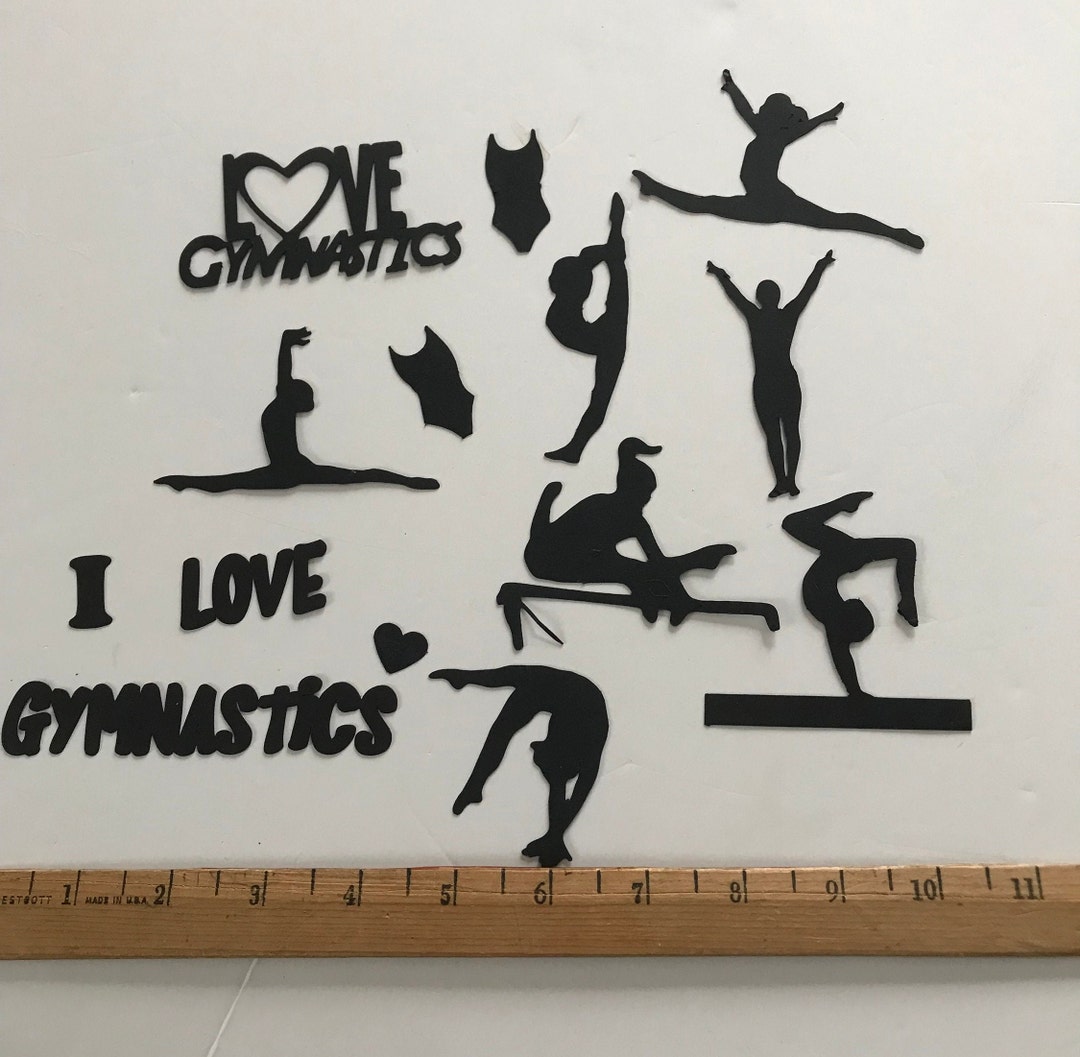 Gymnastics Die Cut Outs, Embellishments Silhouette Shapes Cardstock ...