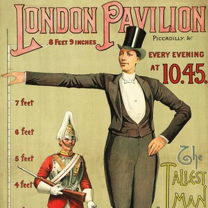 Freak Show Poster : London Pavilion Herr Winkelmeier c. 1887 Giclee ...